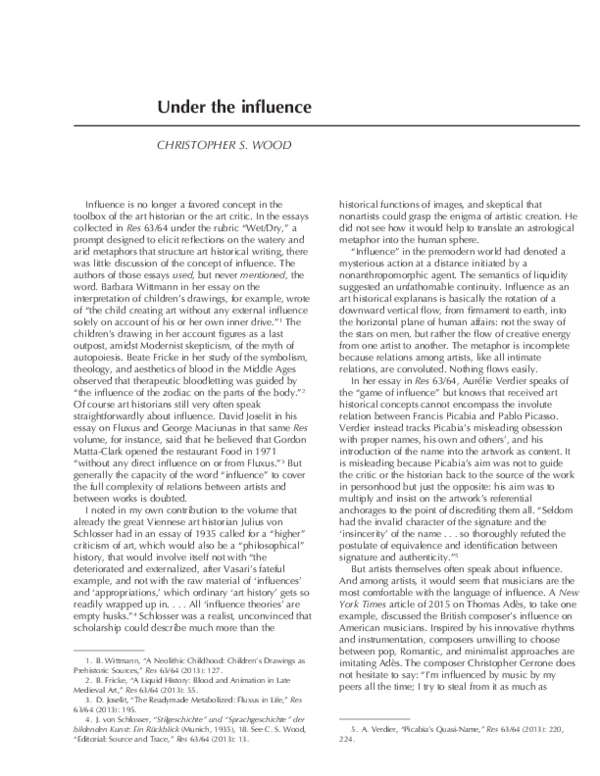 (PDF) Under the Influence