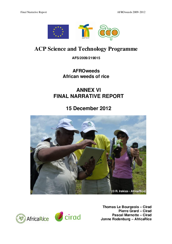 (PDF) Final Narrative Report