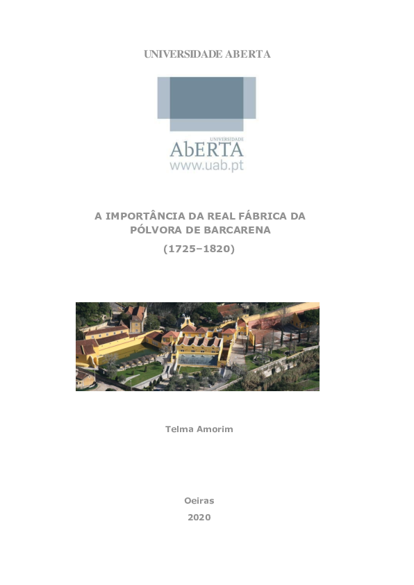 (PDF) A IMPORTÂNCIA DA REAL FÁBRICA DA PÓLVORA DE BARCARENA (1725-1820)