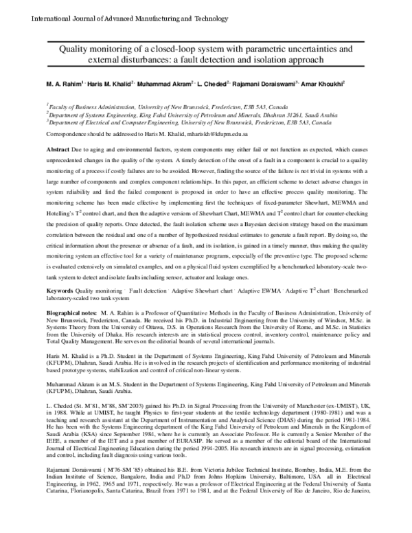 (PDF) International Journal of Advanced Manufacturing and Technology (PDF) International Journal of Advanced Manufacturing and Technology
