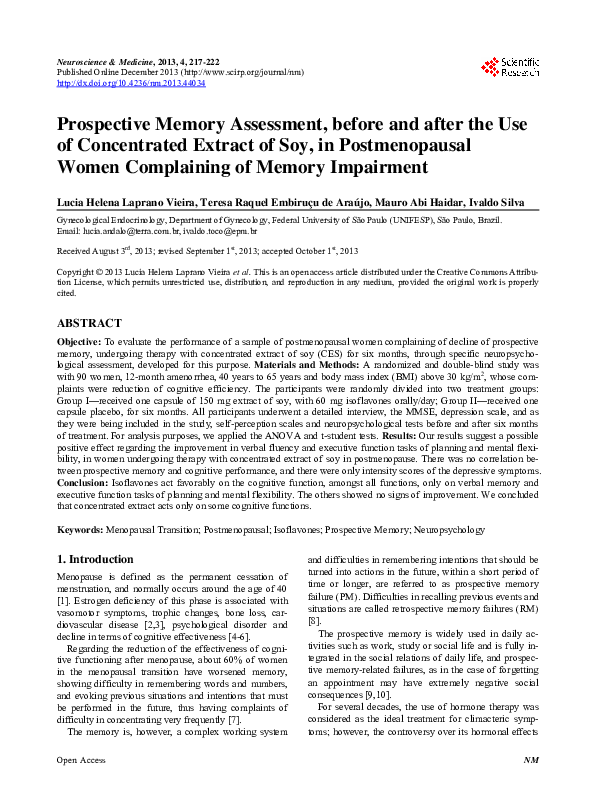(PDF) Prospective Memory Assessment, before and after the Use of ...