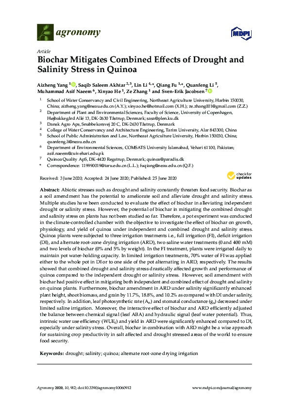 (PDF) Biochar Mitigates Combined Effects of Drought and Salinity Stress ...