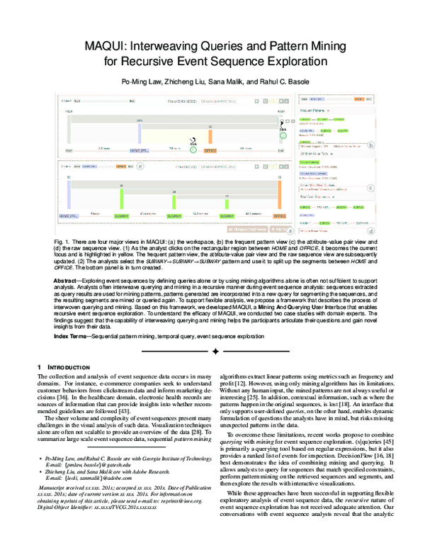(PDF) MAQUI: Interweaving Queries and Pattern Mining for Recursive Event Sequence Exploration