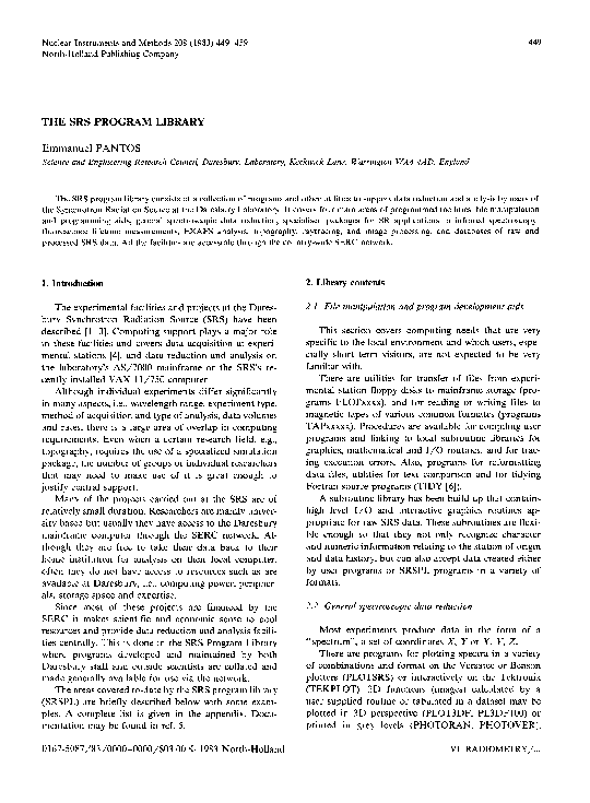 (PDF) The SRS program library