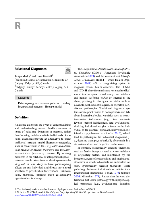 (PDF) Relational Diagnoses