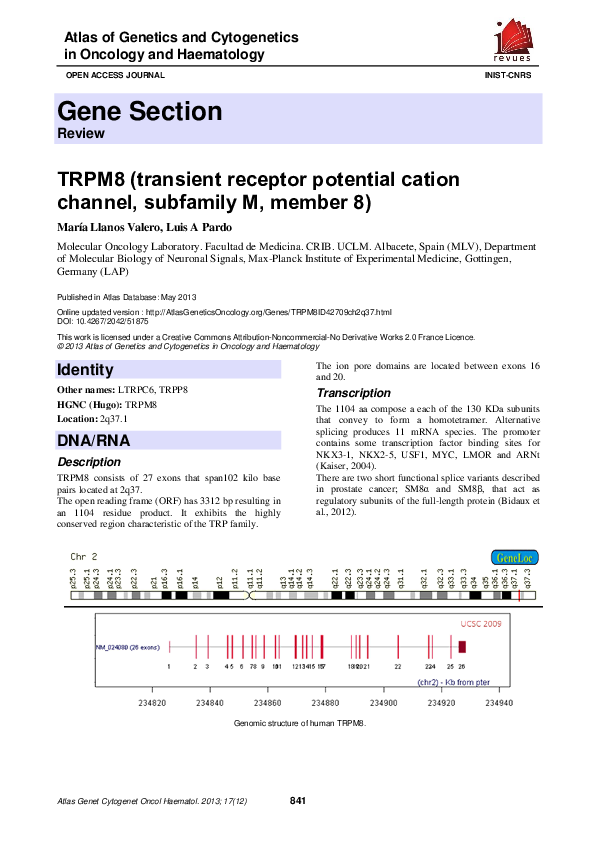(PDF) © 2013 Atlas of Genetics and Cytogenetics in Oncology and ...