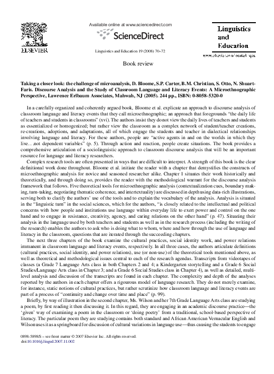 (PDF) Taking a closer look: The challenge of microanalysis