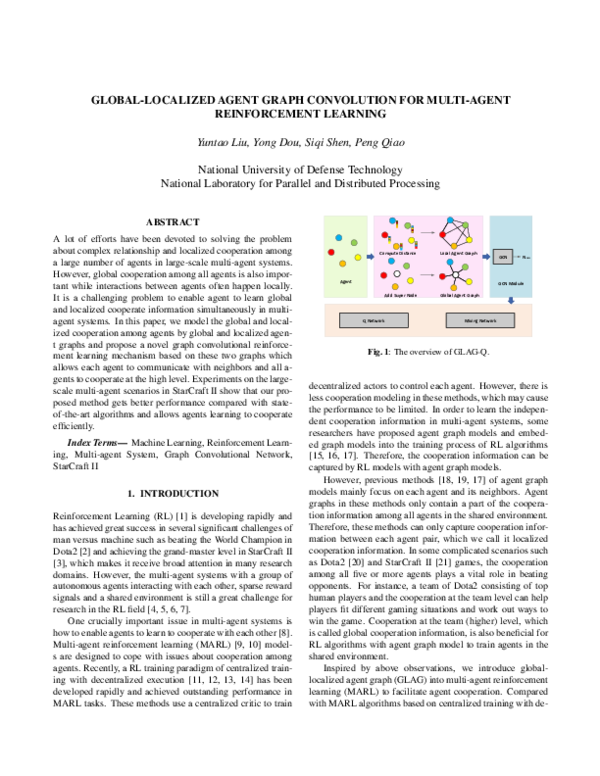 (PDF) Global-Localized Agent Graph Convolution for Multi-Agent Reinforcement Learning