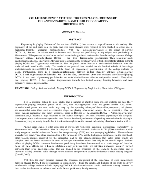 (PDF) Paper ID IJMS0519-005 STUDENTS’ ATTITUDE TOWARDS PLAYING DEFENSE ...