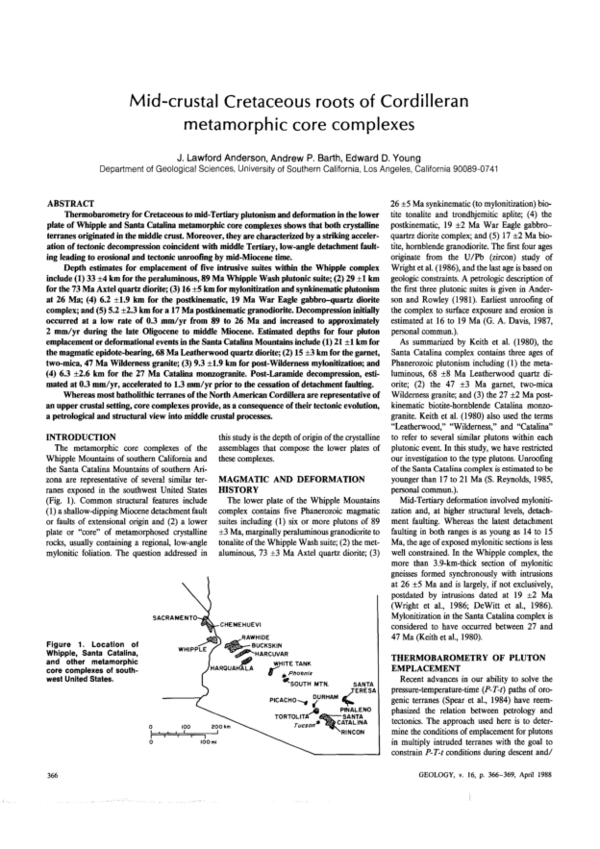(PDF) Mid-crustal Cretaceous roots of Cordilleran metamorphic core ...