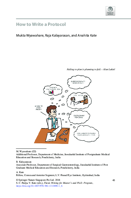 (PDF) How to Write a Protocol