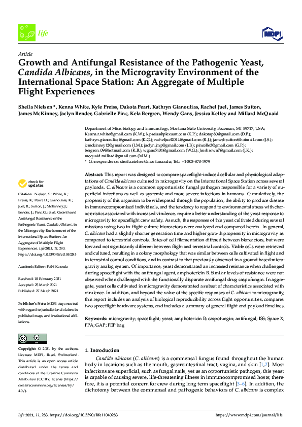 (PDF) Growth and Antifungal Resistance of the Pathogenic Yeast, Candida ...