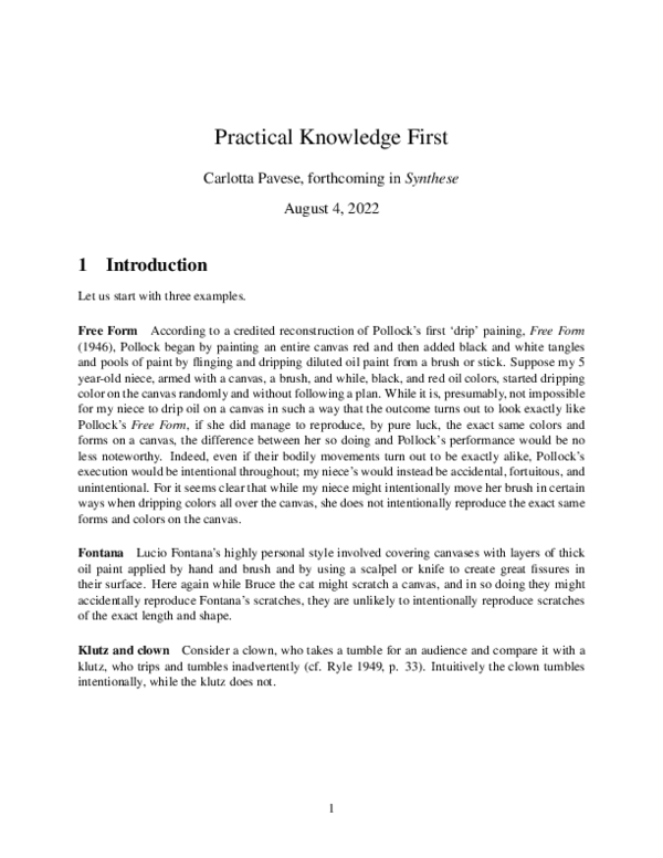 (PDF) Practical Knowledge First