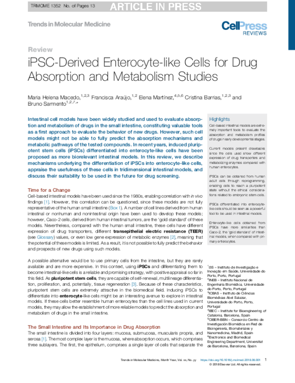 (PDF) iPSC-Derived Enterocyte-like Cells for Drug Absorption and ...