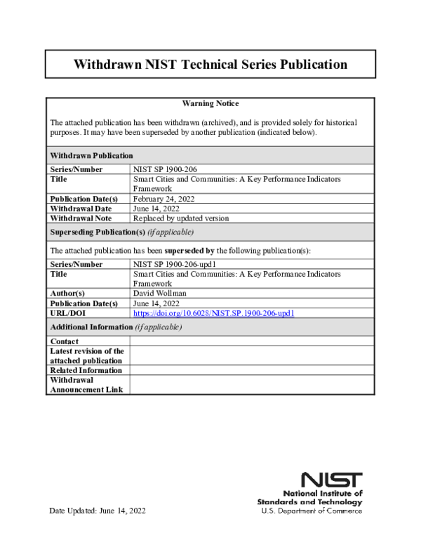 (PDF) KPI Framework for Smart City Measurement