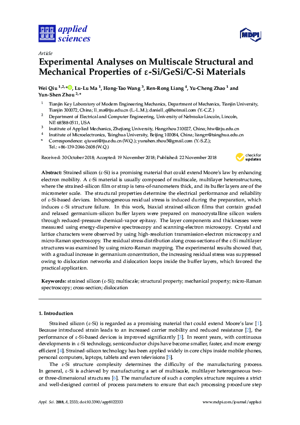 (PDF) Experimental Analyses on Multiscale Structural and Mechanical Properties of ε-Si/GeSi/C-Si ...