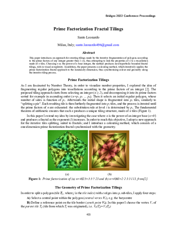 (PDF) Prime Factorization Fractal Tilings