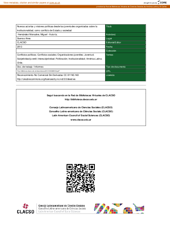 (PDF) Nuevas actorías y visiones políticas desde las juventudes ...