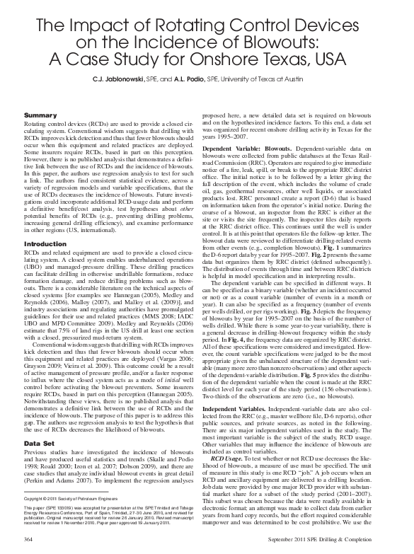(PDF) The Impact of Rotating Control Devices on the Incidence of ...