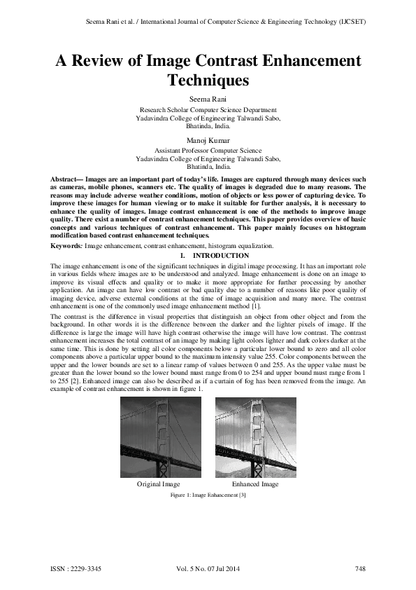 (PDF) A Review of Image Contrast Enhancement Techniques