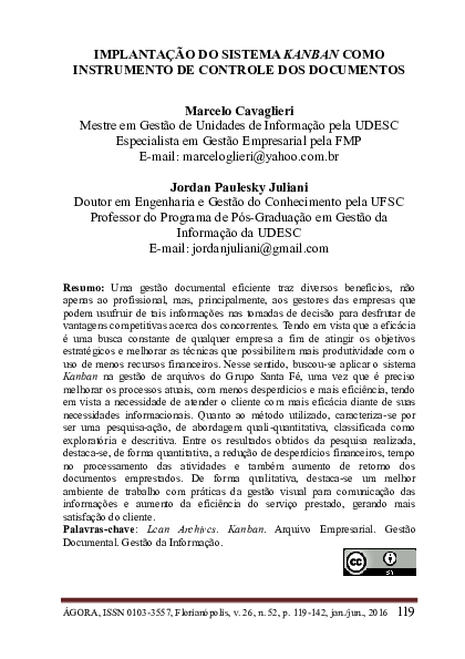 (PDF) Implantação do sistema kanban como instrumento de controle dos ...