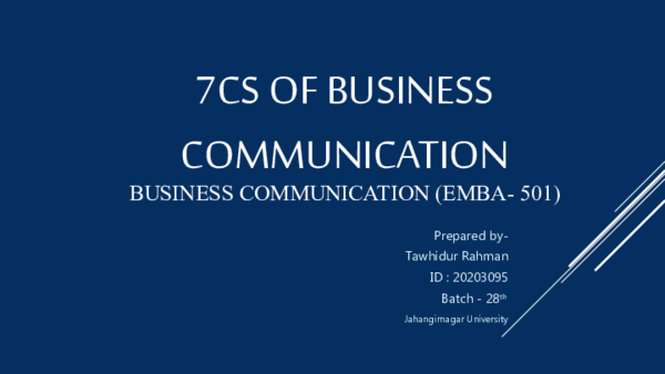(PPT) 7Cs of Business Communication