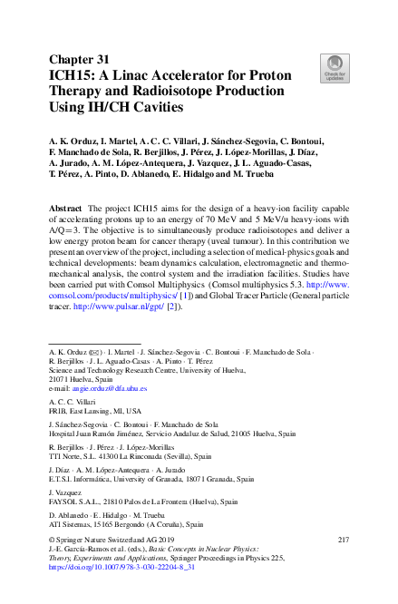 (PDF) ICH15: A Linac Accelerator for Proton Therapy and Radioisotope ...