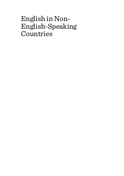 (PDF) English in Non-English-Speaking Countries