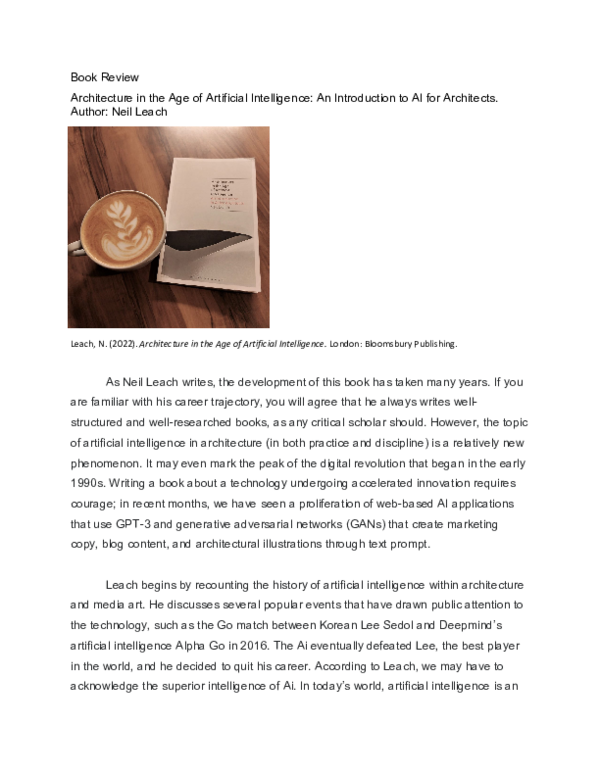 (PDF) Review: Architecture in the Age of Artificial Intelligence: An Introduction to AI for ...