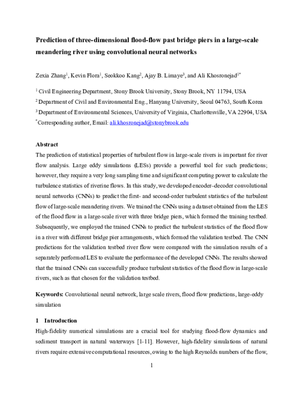 (PDF) Prediction of three-dimensional flood-flow past bridge piers in a ...