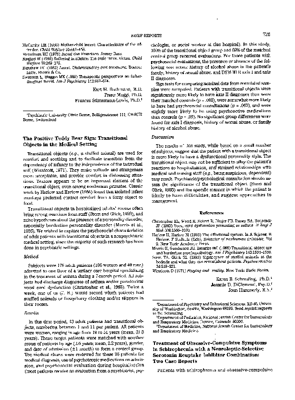 (PDF) The Positive Teddy Bear Sign