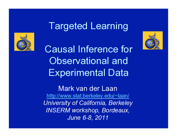 (PDF) Targeted learning: causal inference for observational and experimental data