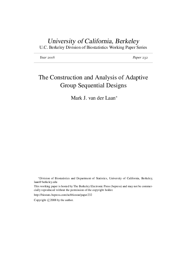 (PDF) The construction and analysis of adaptive group sequential ...