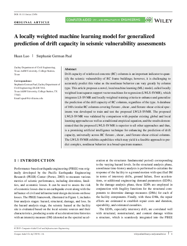 (PDF) A locally weighted machine learning model for generalized ...