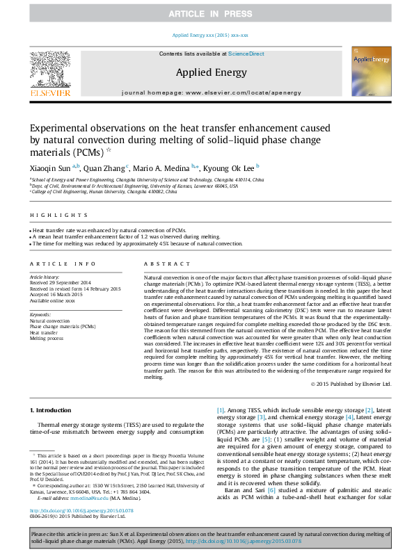 (PDF) Experimental observations on the heat transfer enhancement caused ...