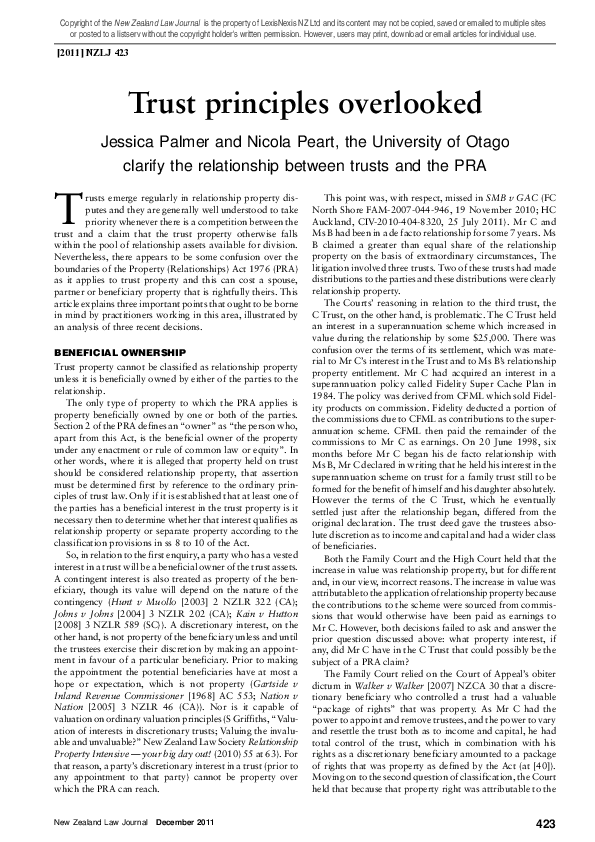 (PDF) Trust Principles Overlooked