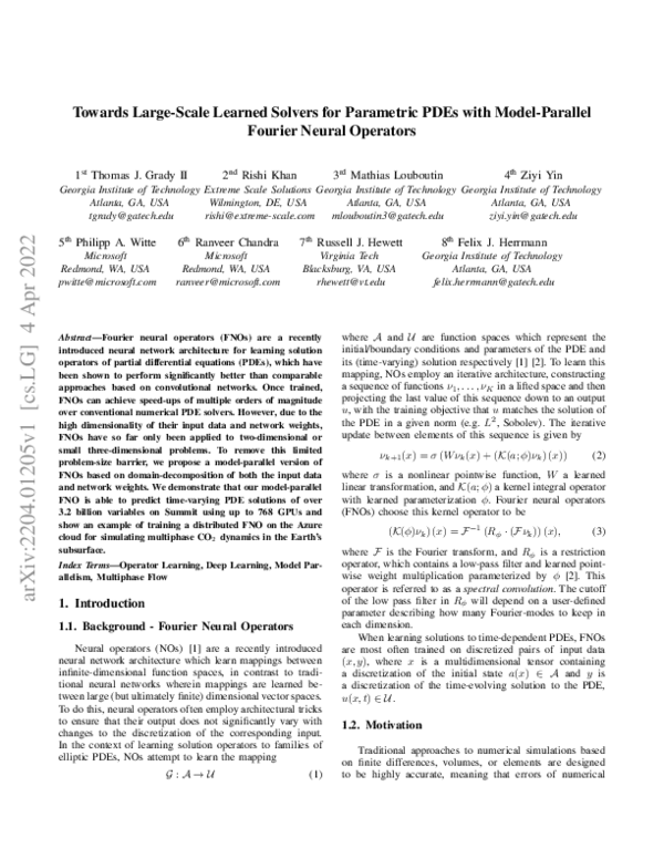 Pdf Towards Large Scale Learned Solvers For Parametric Pdes With 3068