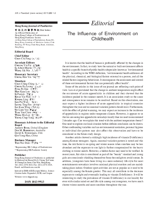 (PDF) Hong Kong Journal of Paediatrics (New Series)