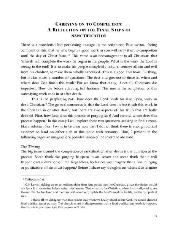 (PDF) Carrying on to Completion: A Reflection on the Final Steps of ...