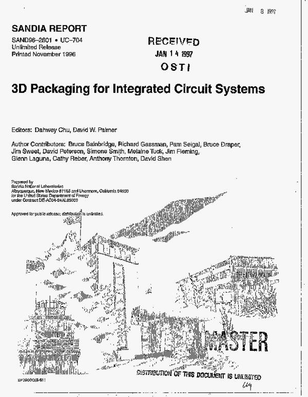 (PDF) 3D packaging for integrated circuit systems