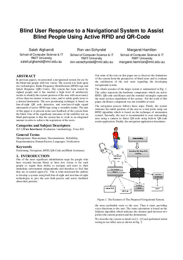(PDF) Blind User Response to a Navigational System to Assist Blind ...