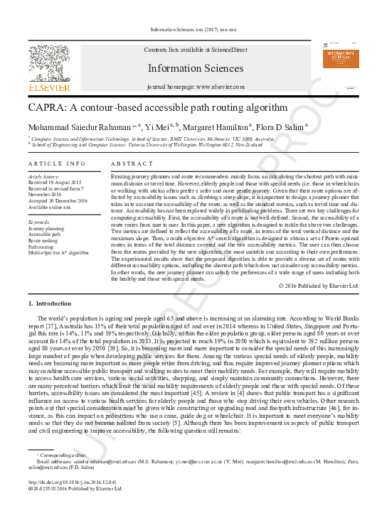 (PDF) CAPRA: A contour-based accessible path routing algorithm