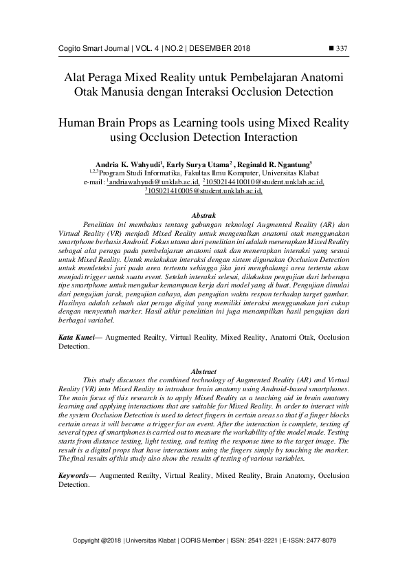 (PDF) Alat Peraga Mixed Reality untuk Pembelajaran Anatomi Otak Manusia ...