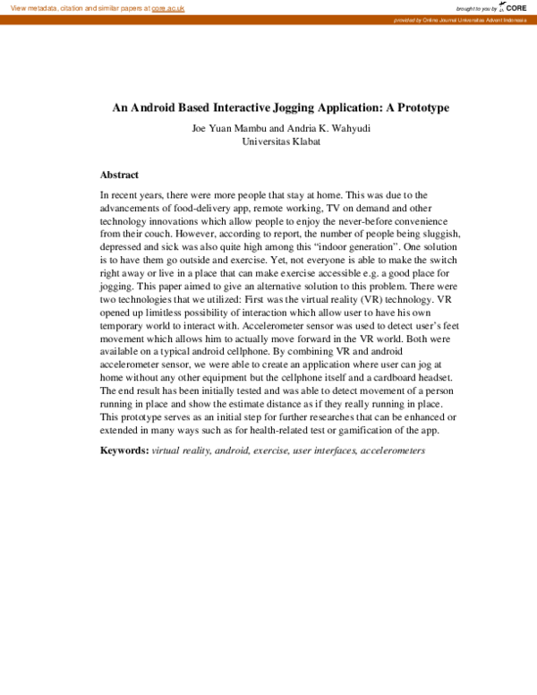 Pdf An Android Based Interactive Jogging Application A Prototype 0858
