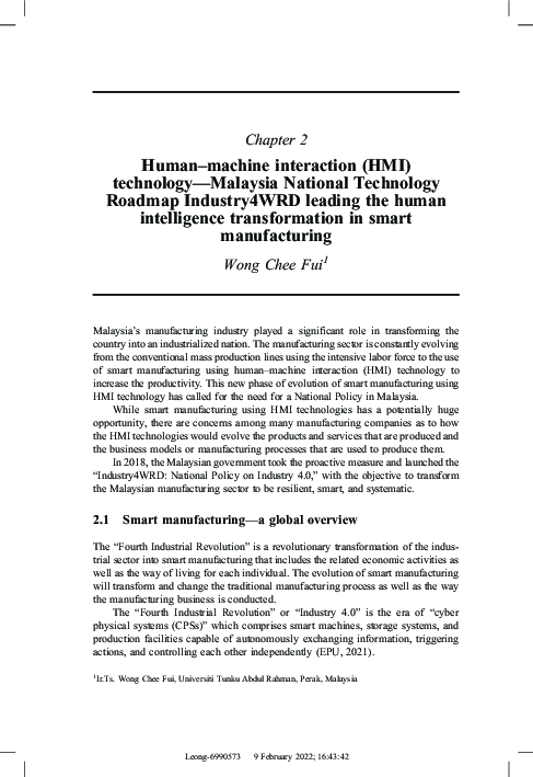 (PDF) Human-machine interaction (HMI) technology-Malaysia National ...