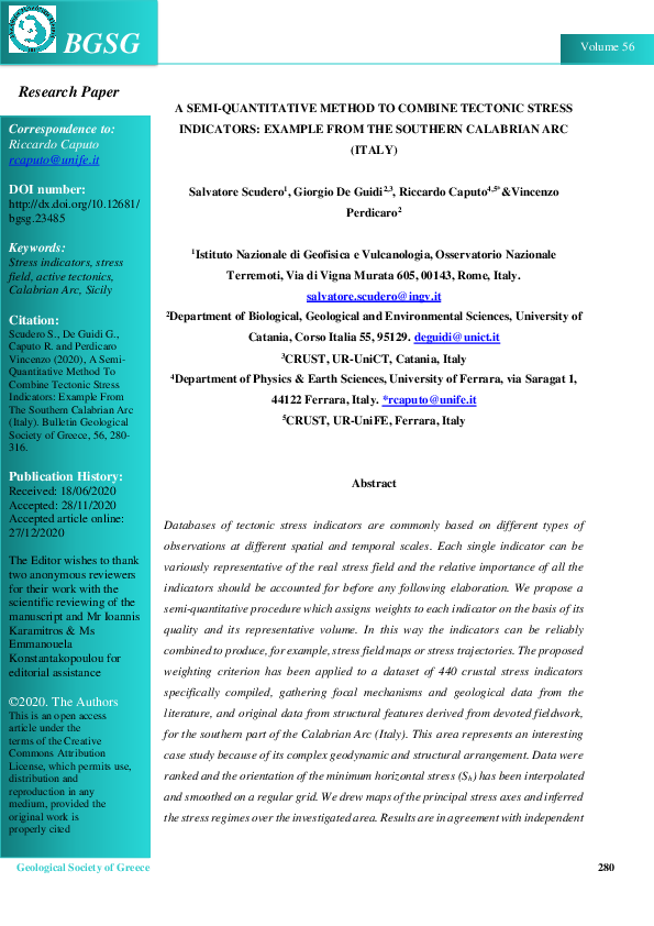 (PDF) A semi-quantitative method to combine tectonic stress indicators: example from the ...