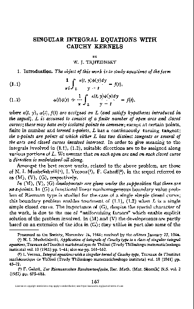 Pdf Singular Integral Equations With Cauchy Kernel On The Half Line