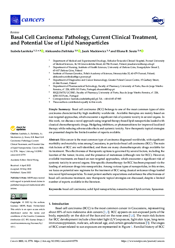 (PDF) Basal Cell Carcinoma: Pathology, Current Clinical Treatment, and ...