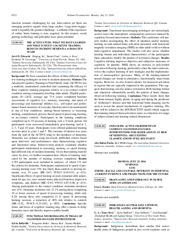 (PDF) Indigenous Australians: Lifespan, Health, Ageing and Dementia ...