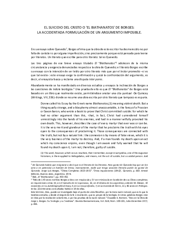 (PDF) El suicidio del Cristo o 'El Biathanatos' de Borges: La ...